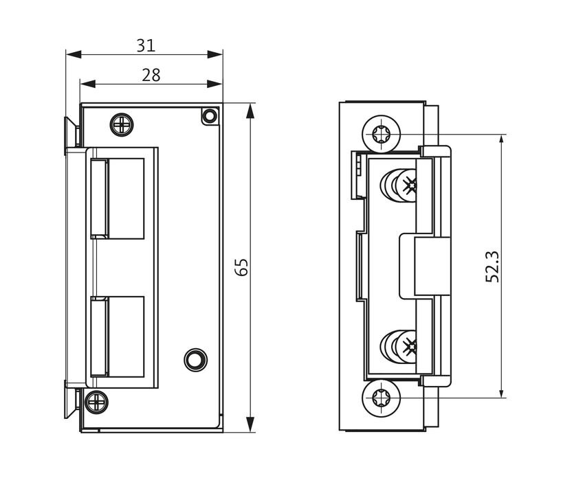 BKS Türöffner ET8; 9-24V mit Fallengleitdeckel, GU BKS 6-35805-02