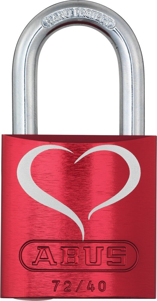 ABUS padlock 72/40 red Love Lock 2 | Bridge lock for love