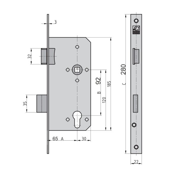 Einsteckschlösser für Zimmertüren und Haustüren