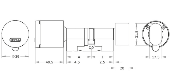 EVVA AirKey Starter-Set Knaufzylinder | Einfach smart