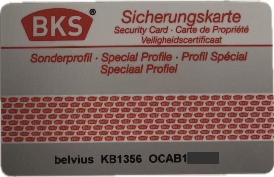 Lock cylinder knob cylinder BKS belvius