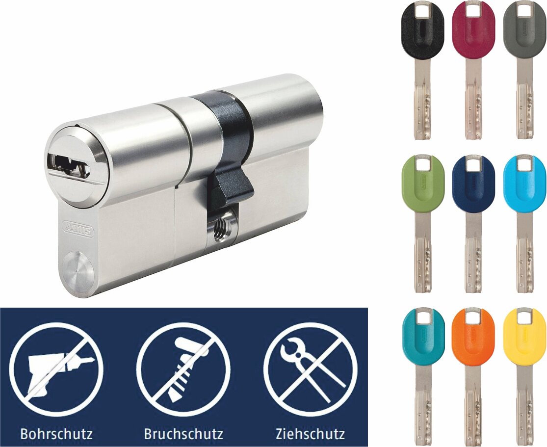 Locking cylinder Abus Bravus 3500 double profile cylinder with colore